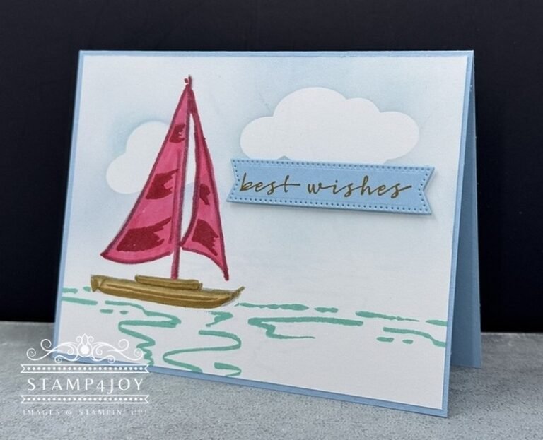 Sunrise Sailing Best Wishes Card • Stamp4Joy